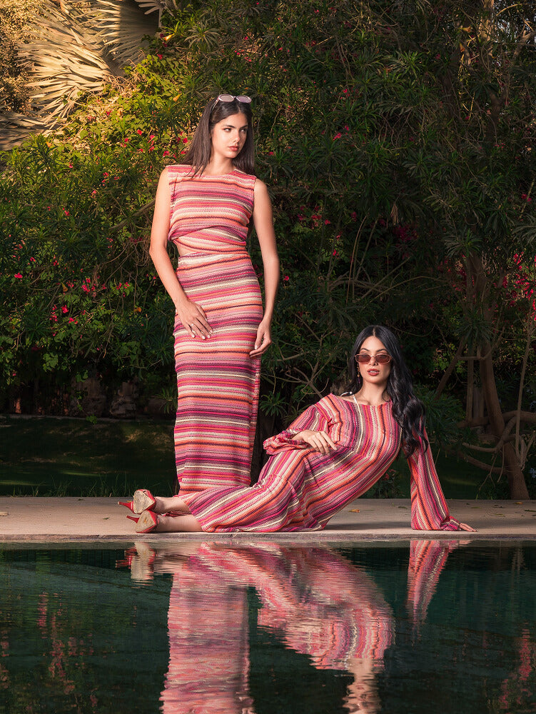 Sunset Waves Sleeveless Set – Basire